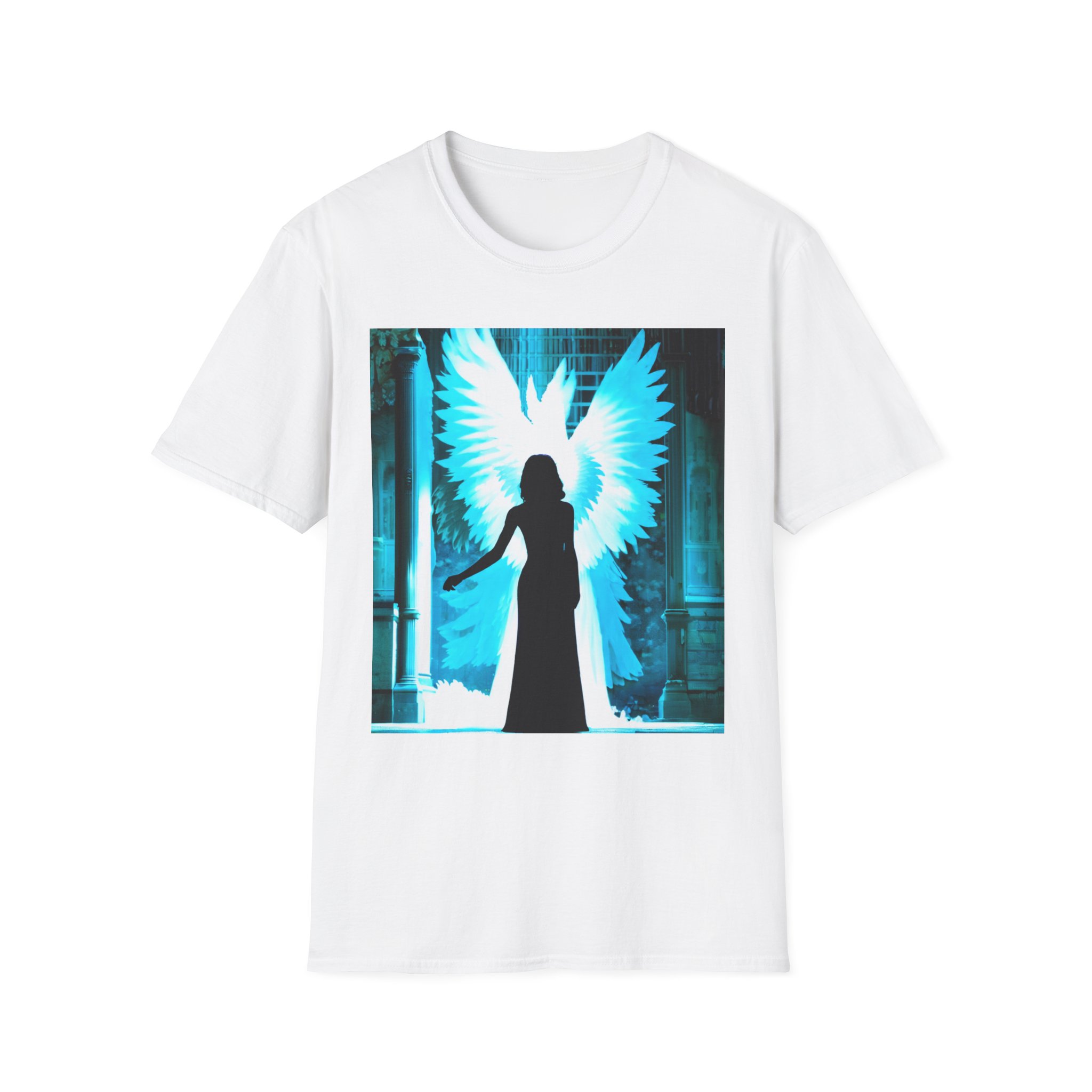Angel Wings Unisex Softstyle T-Shirt - Ethereal Design for Spiritual ...